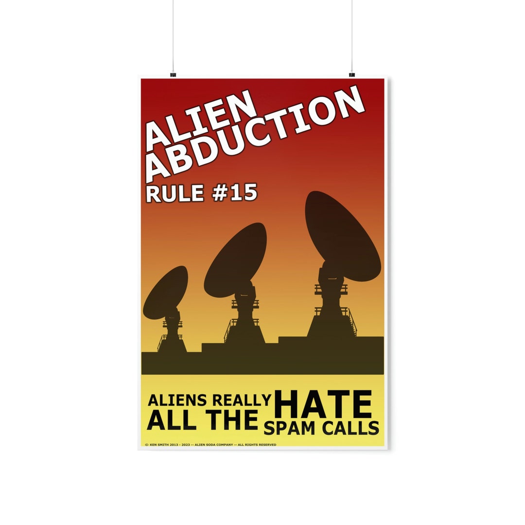 Rules for Alien Abduction : Rule #15 Poster - Etsy