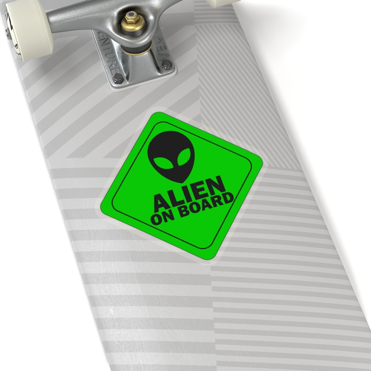 Alien on Board Die Cut Sticker - Etsy