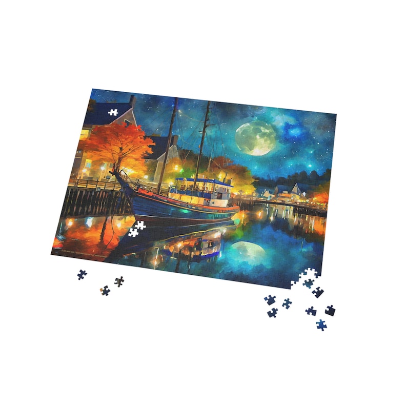 Water Color Boat Puzzle (1000-piece) - Etsy