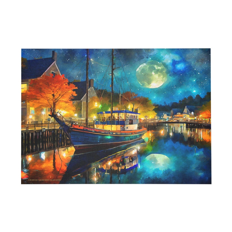 Water Color Boat Puzzle (1000-piece) - Etsy