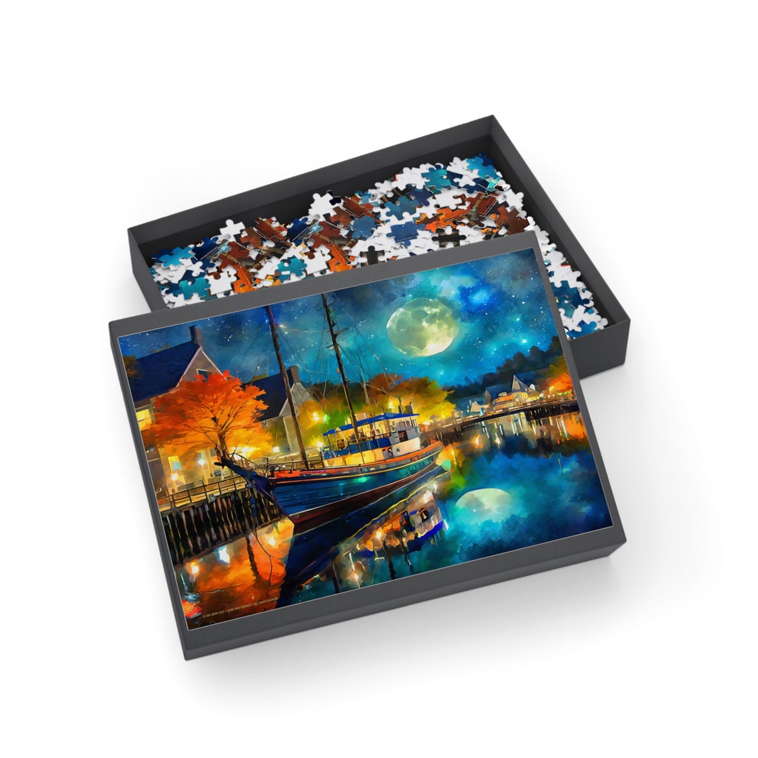 Water Color Boat Puzzle (1000-piece) - Etsy