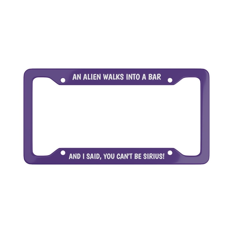 ALIEN WALKS BAR License Plate Frame - Etsy