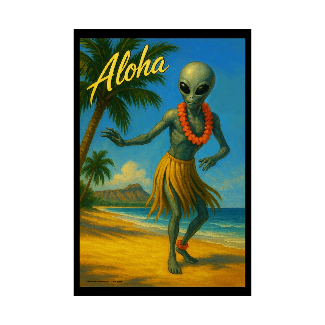 ALIEN HULA Poster - Etsy