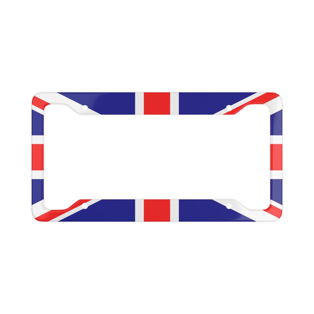 Union Jack License Plate Frame - Etsy