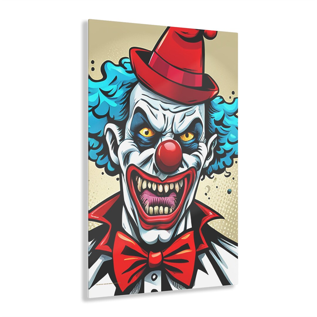 Ripsy Teary the Clown Acrylic Print - Etsy