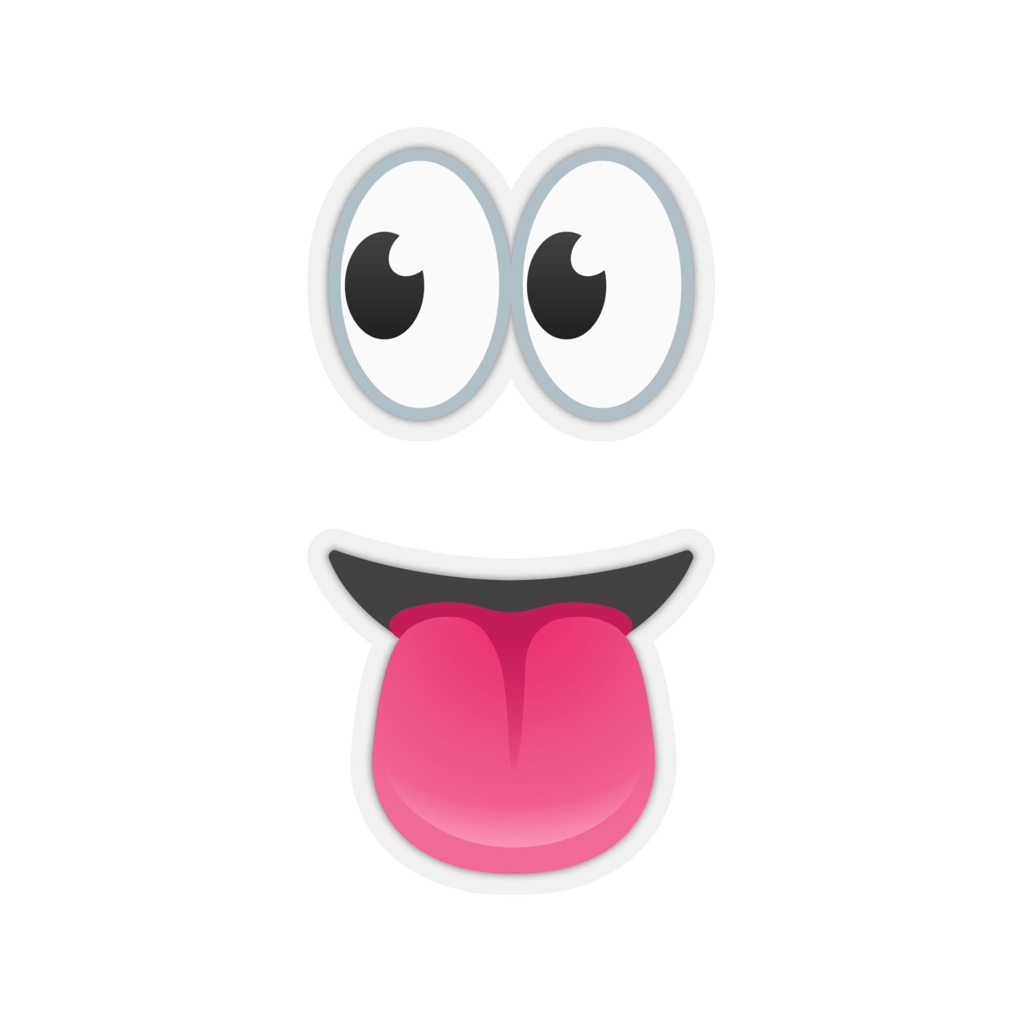 Silly Face Die Cut Sticker - Etsy