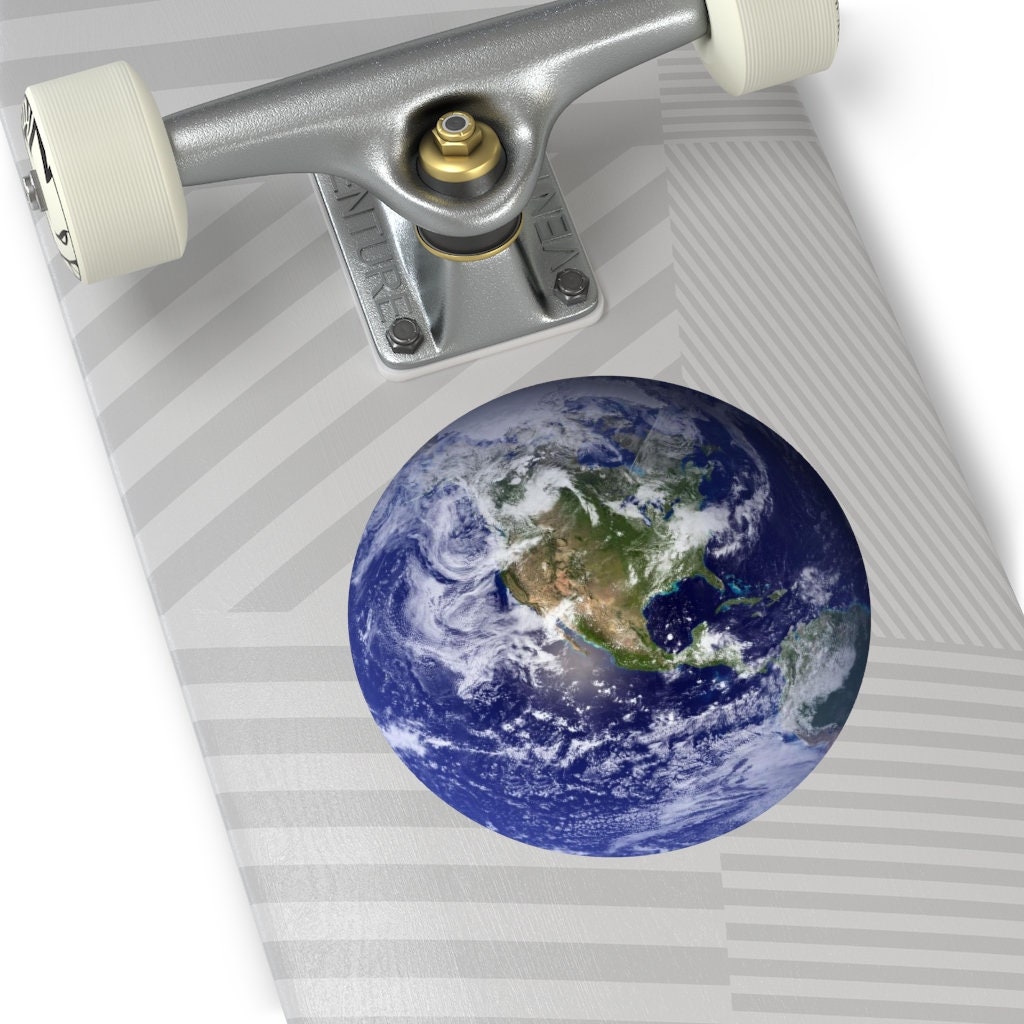 4x4 / 5x5 Earth Round Vinyl Stickers - Etsy