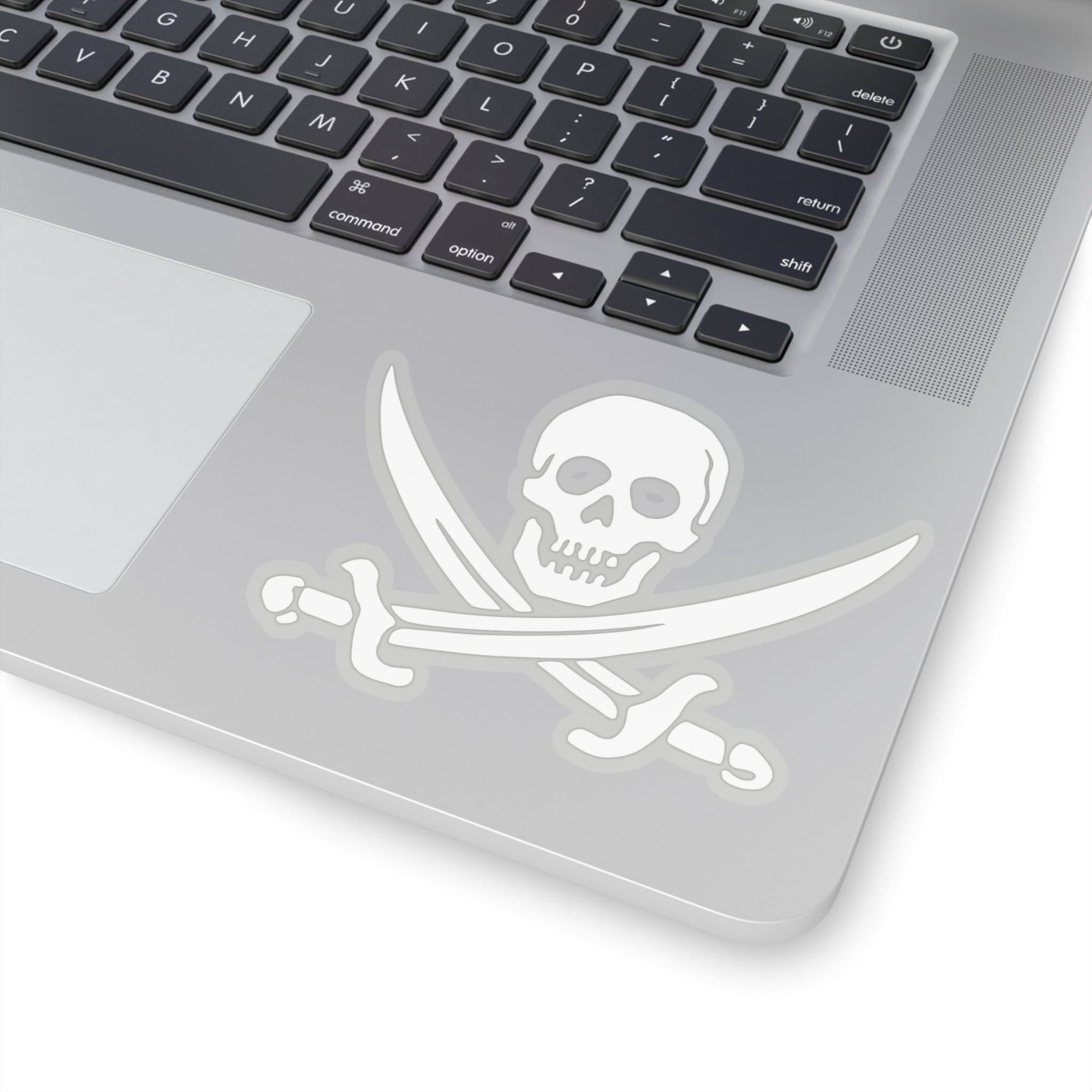 White Jolly Roger Die Cut Sticker - Etsy