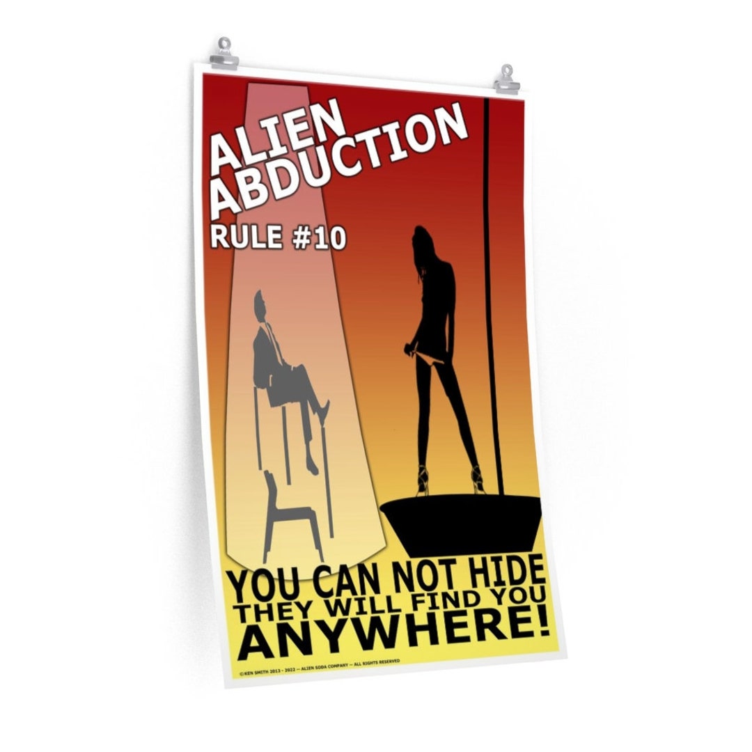 Rules for Alien Abduction : Rule #10 Poster - Etsy