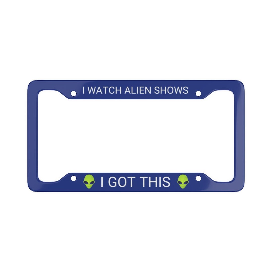 Alien TV Shows License Plate Frame - Etsy