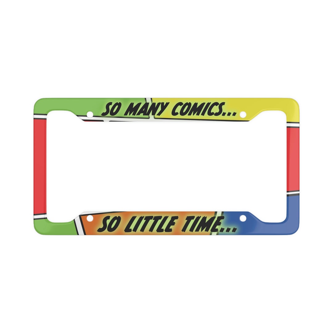 So Many Comics License Plate Frame - Etsy