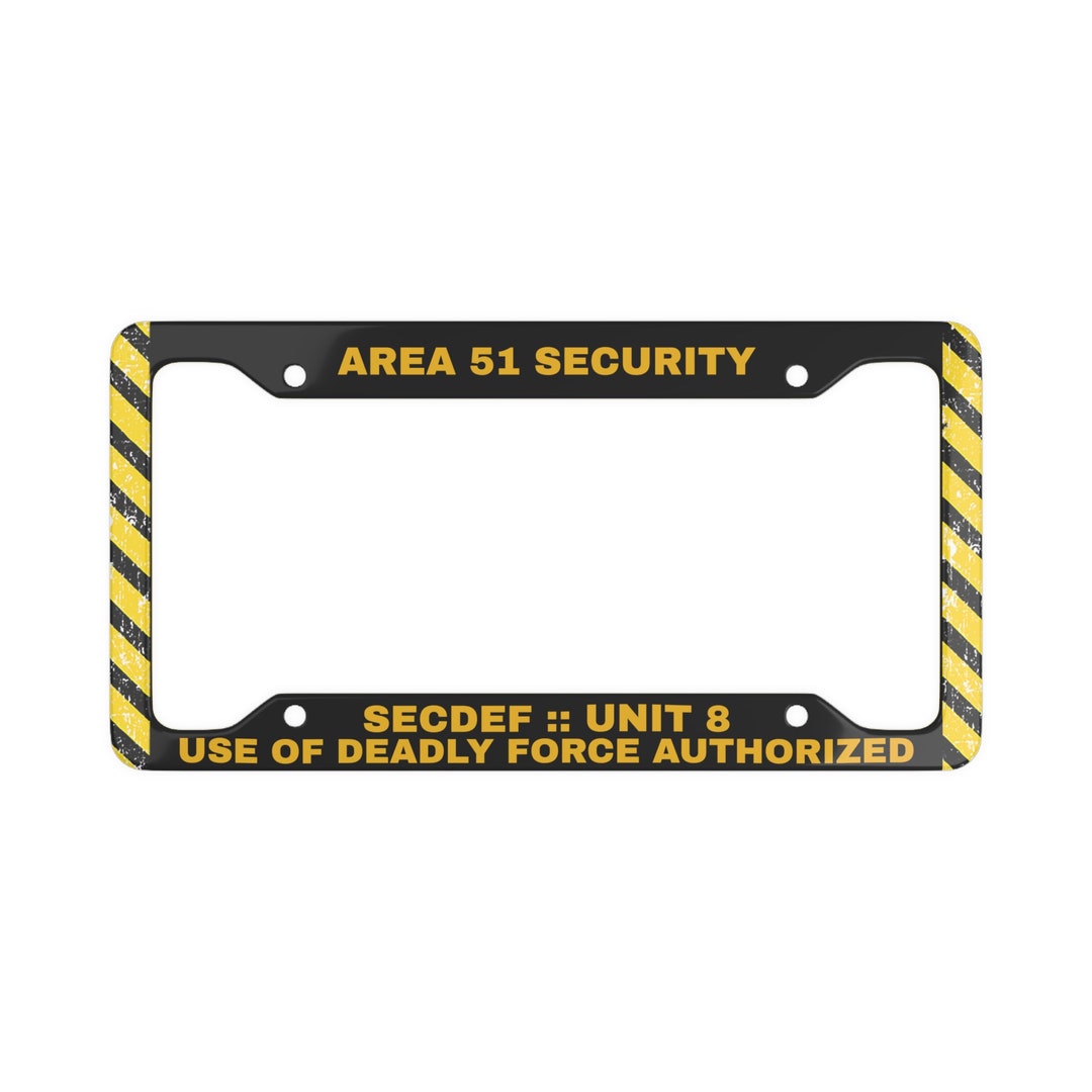 AREA 51 Deadly Force License Plate Frame - Etsy
