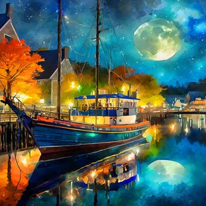 Water Color Boat Puzzle (1000-piece) - Etsy