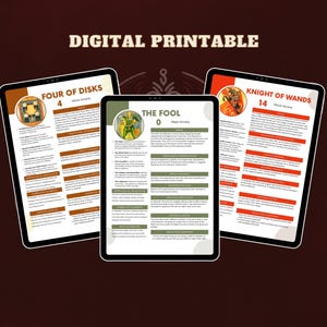 Thoth Tarot Card Breakdown | Printable Digital Download | Tarot Study ...