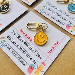 Set of First Day of School Student Gift *from Teacher* (smile Keychains ...