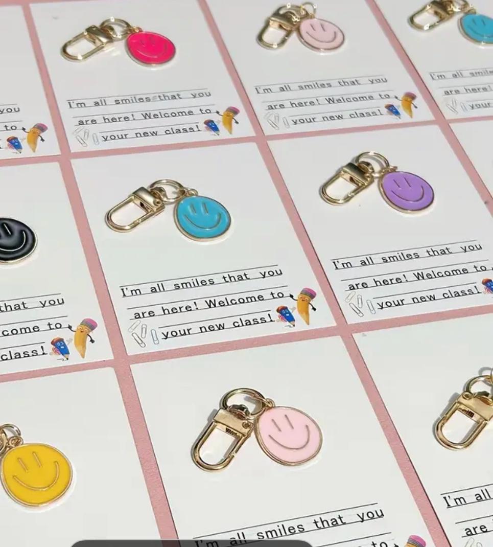 Set of First Day of School Student Gift *from Teacher* (smile Keychains ...