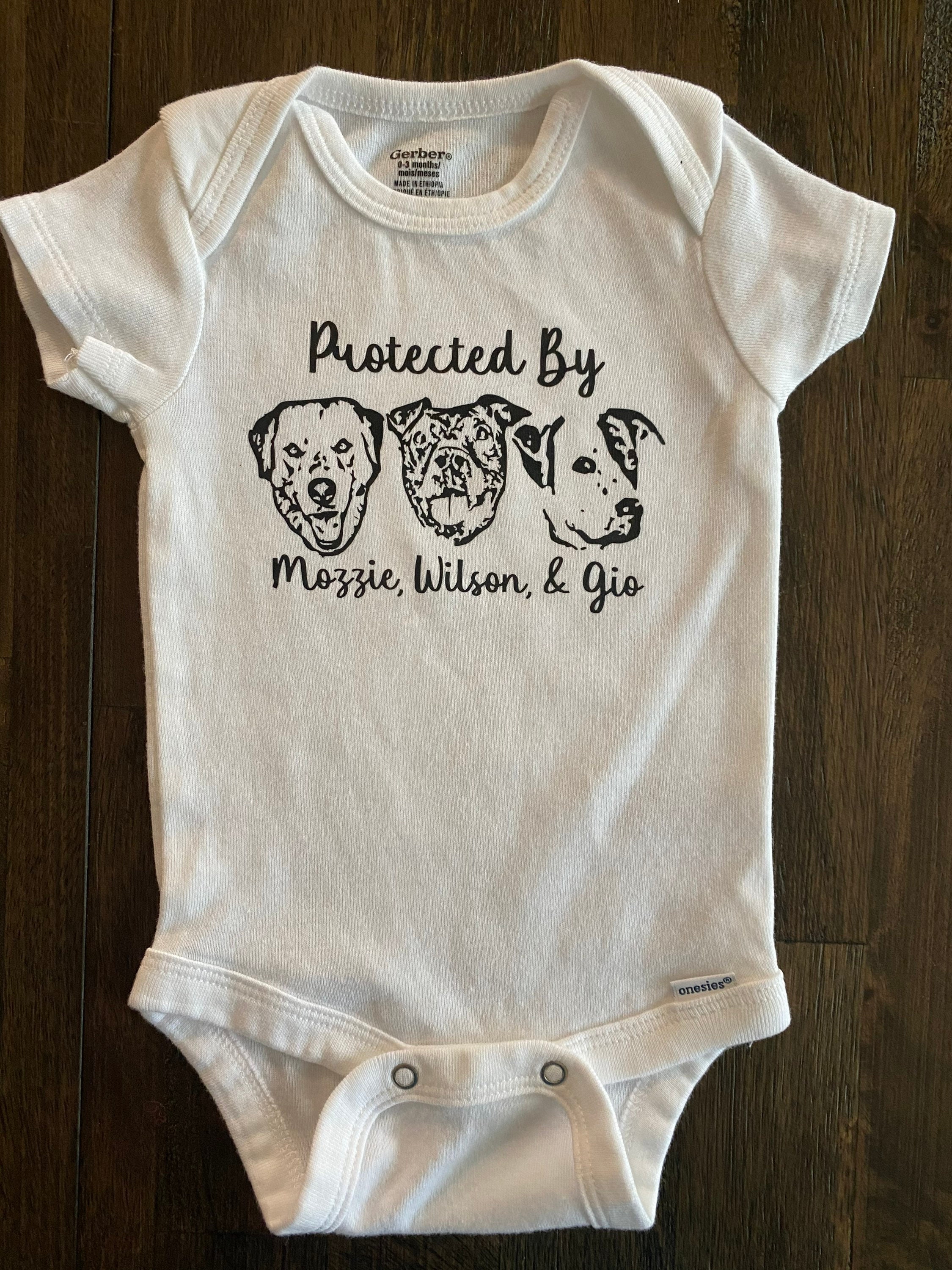 Personalized Pet Onesie Customized Bodysuit Protected by - Etsy