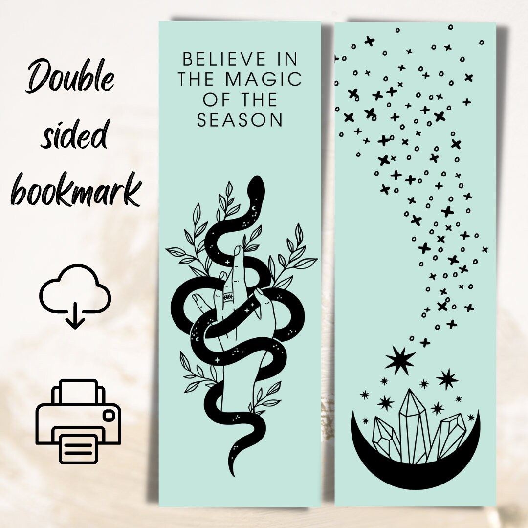 Printable Bookmark | Double-sided | Believe in the Magic | Literary ...