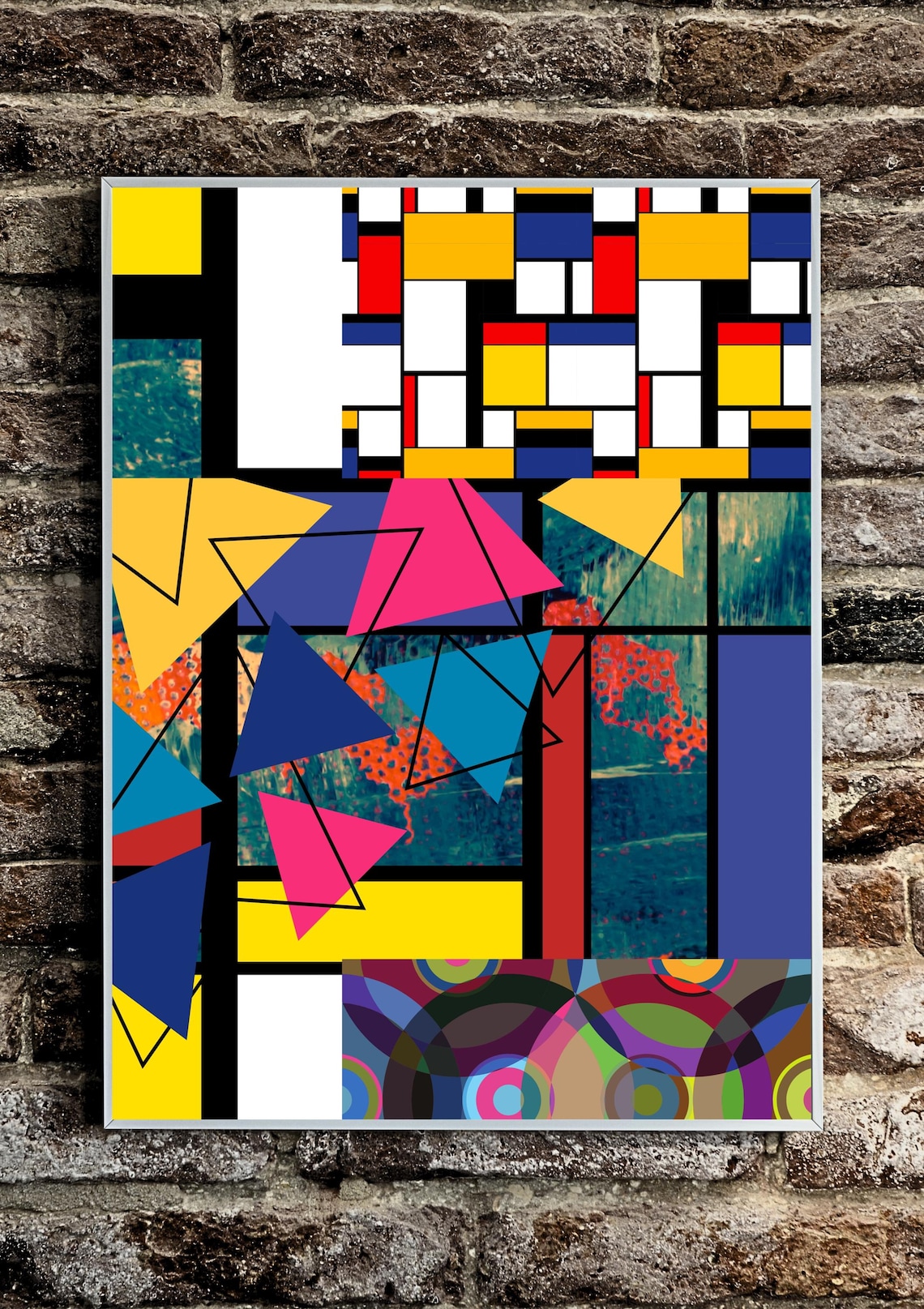 Geometric Abstract Art Print: Modern Framed Wall Poster - Etsy