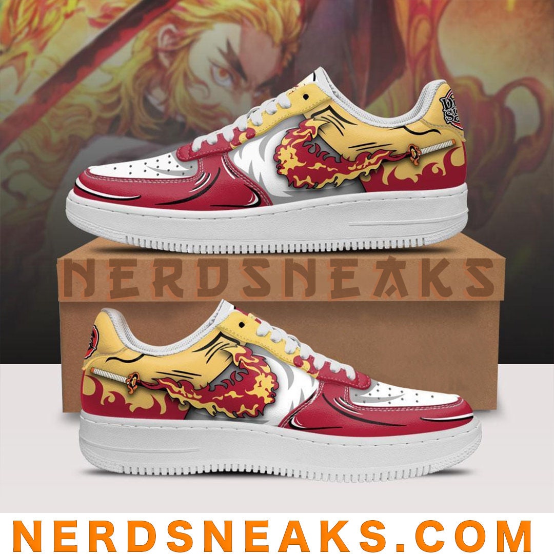 Rengoku Air Sneakers Sun Breathing Anime Shoes - Etsy
