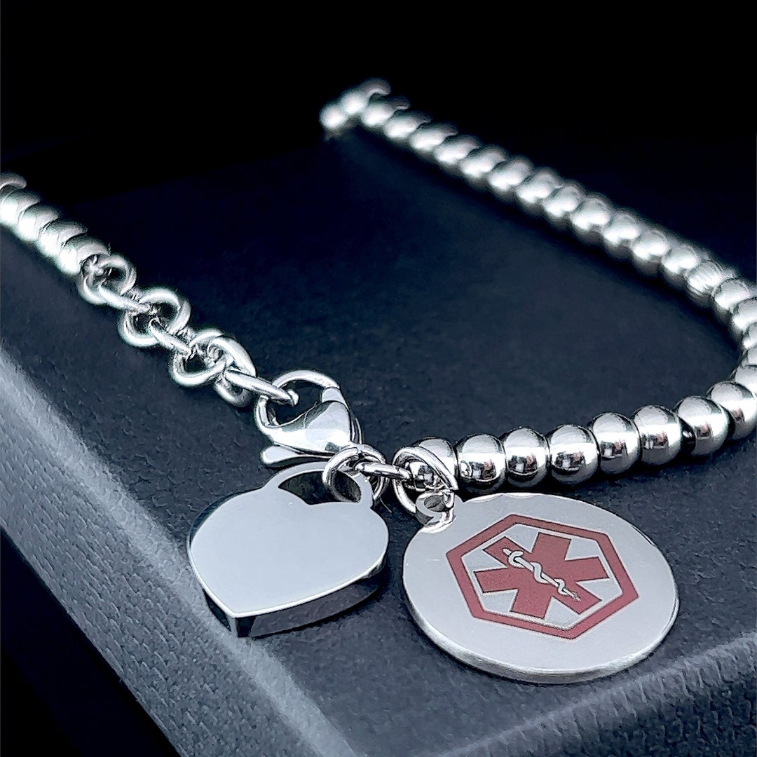 Medical Personalised Colour Alert/ Alert Bracelet With - Etsy Australia