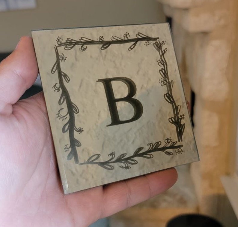 Personalized Mirror Coasters/décor - Etsy
