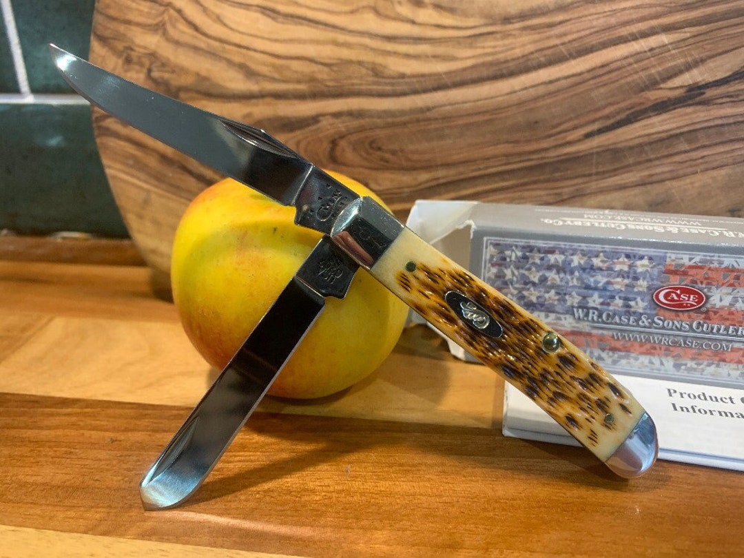 Case XX Amber Bone Mini Trapper - Etsy