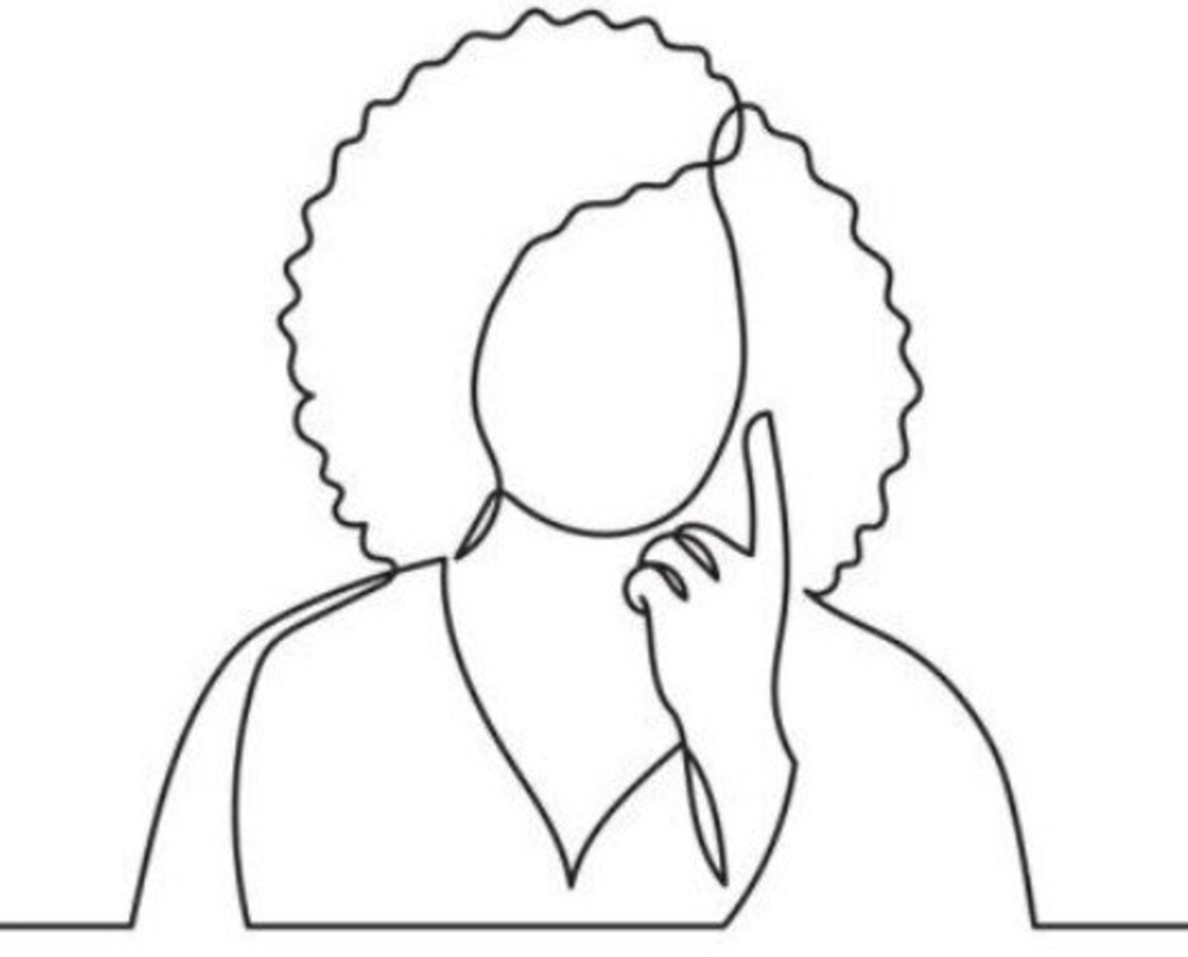 One Line Drawing of Woman Professional Thinking Finding Solutions ...