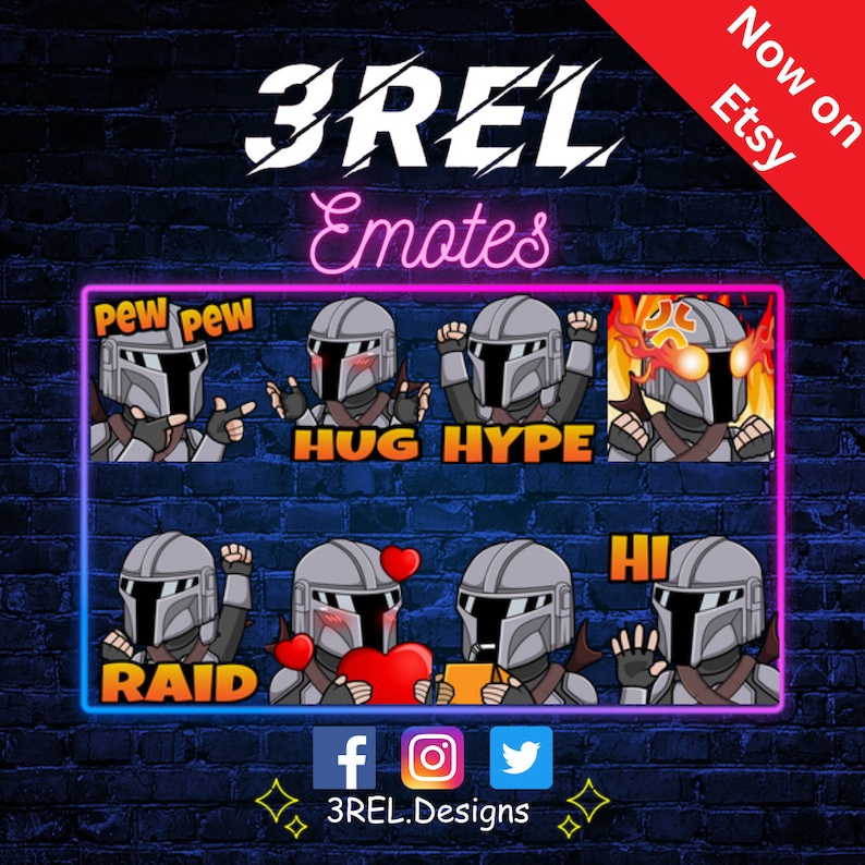Star Wars Emotes Mandalorian Emotes - Etsy