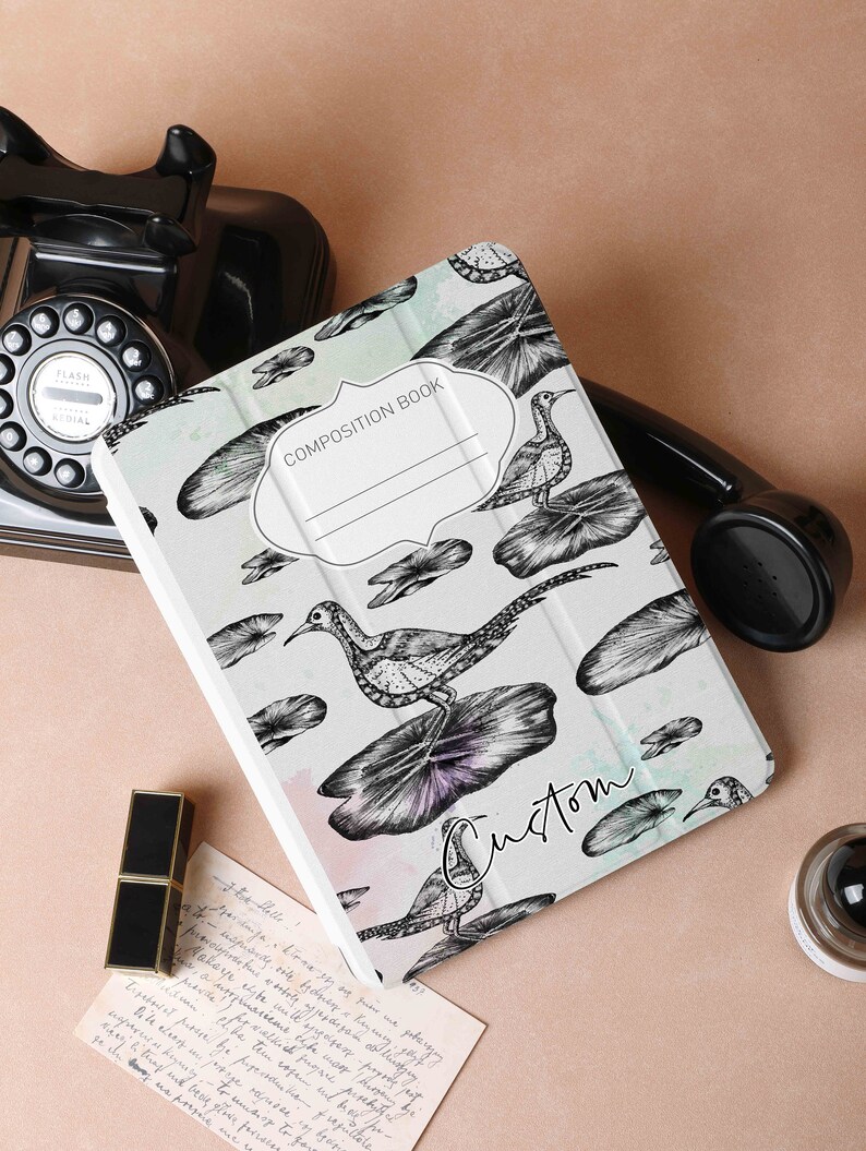 Lotus Leaf Bird iPad Case for iPad Air 5 iPad 10 10.9" 2022 iPad Pro 12 ...