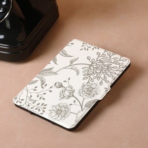 Light Sketch Peony Personalization Kindle Paperwhite Case, All-new ...