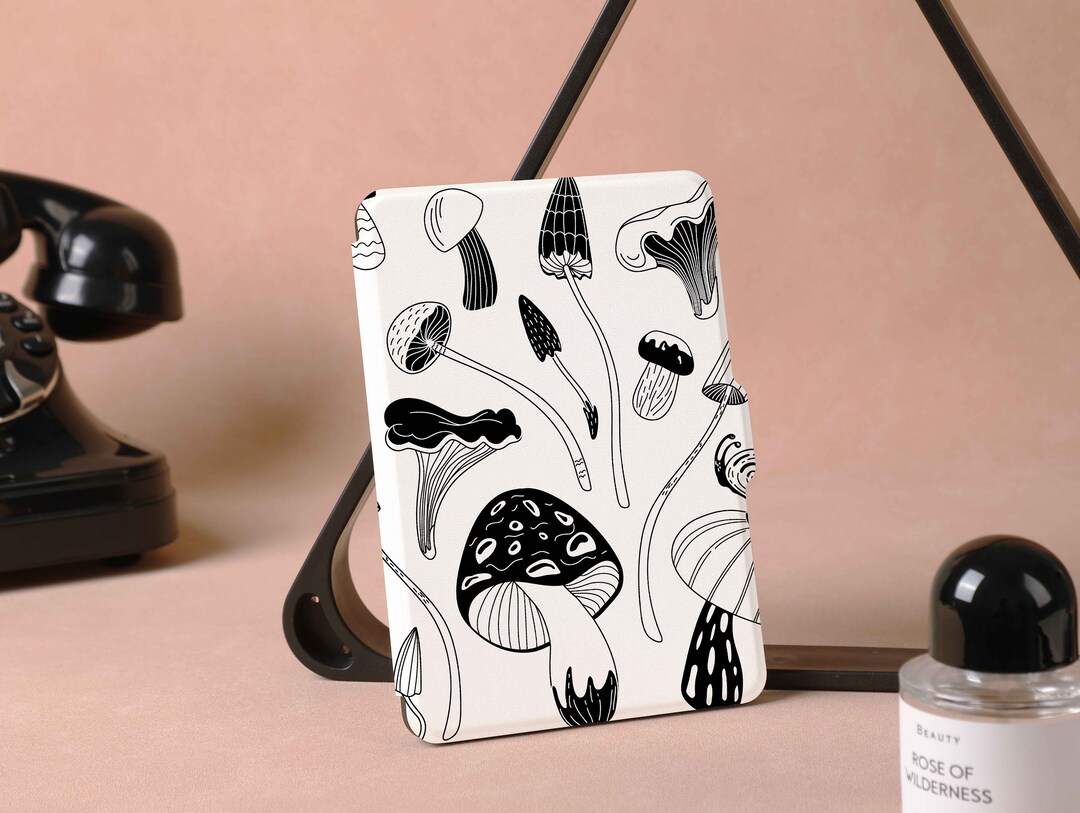 Black Mushroom Forest Personalization Kindle Paperwhite Case, All-new ...