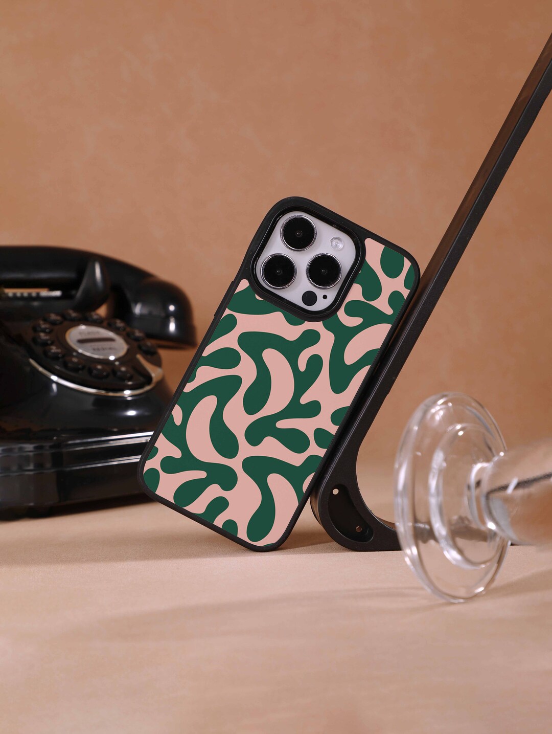 Dark Green Coral Personalized iPhone Case for iPhone 15 14 13 12 11 Pro ...