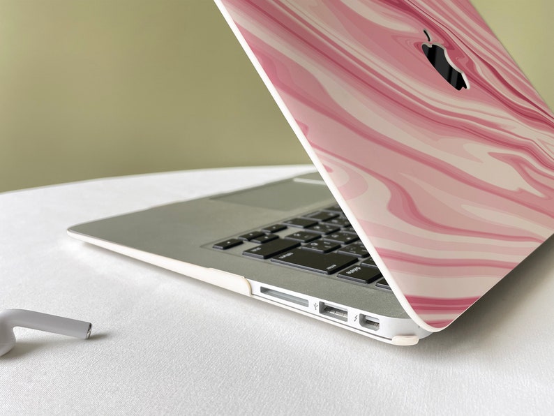 Pink Milk Corrugated Marble Personalized MacBook Pro 14 Case M1 MacBook ...