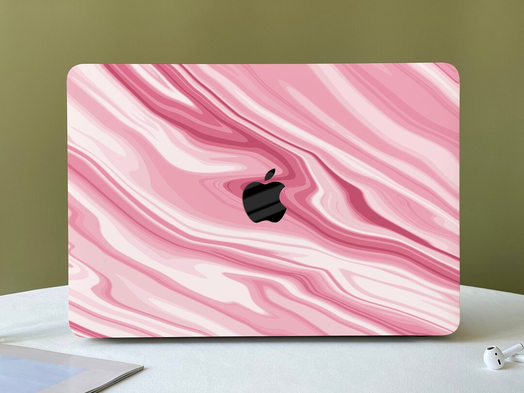 Pink Milk Corrugated Marble Personalized MacBook Pro 14 Case M1 MacBook ...