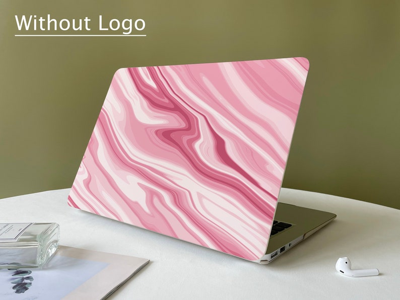 Pink Milk Corrugated Marble Personalized MacBook Pro 14 Case M1 MacBook ...
