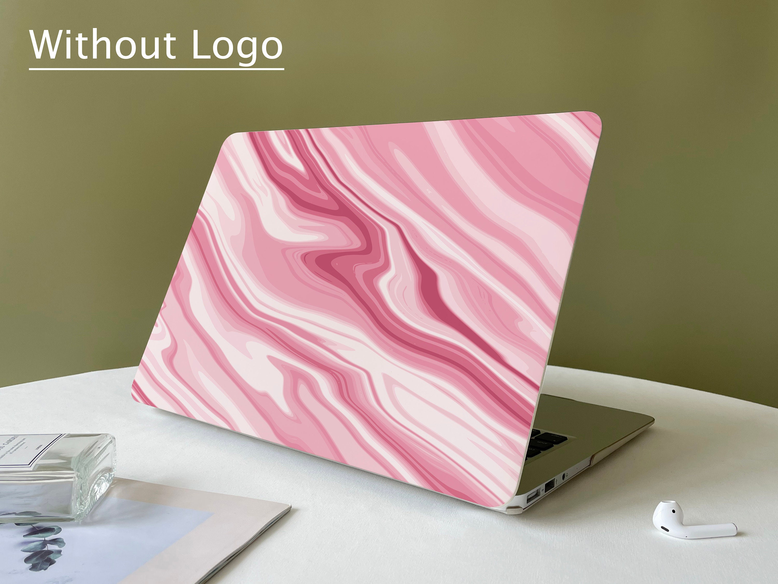 Pink Milk Corrugated Marble Personalized MacBook Pro 14 Case M1 MacBook ...