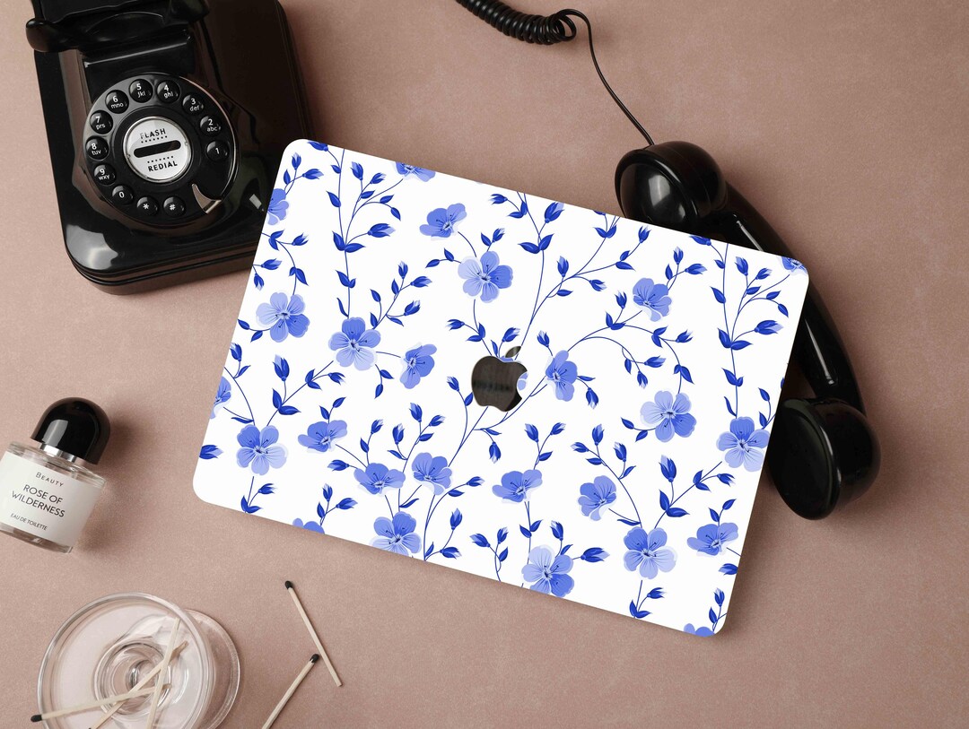 Blue Flower Personalized MacBook 2026 Pro 14 Case M1 MacBook Air 13 ...