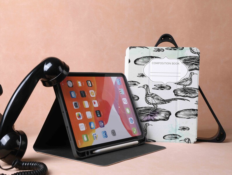 Lotus Leaf Bird iPad Case for iPad Air 5 iPad 10 10.9" 2022 iPad Pro 12 ...