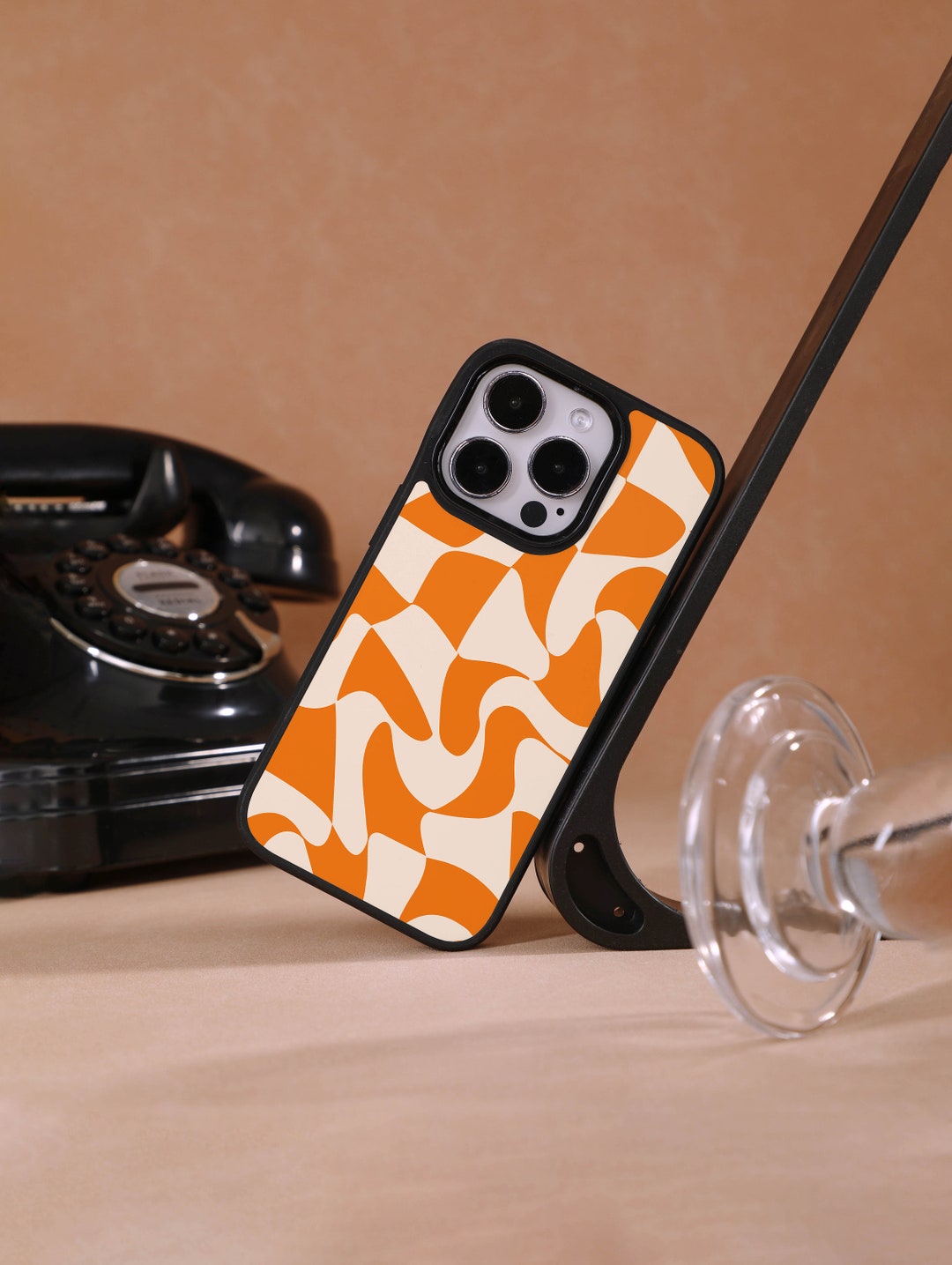 Distorted Orange Candy Personalized iPhone Case for iPhone 15 14 13 12 ...