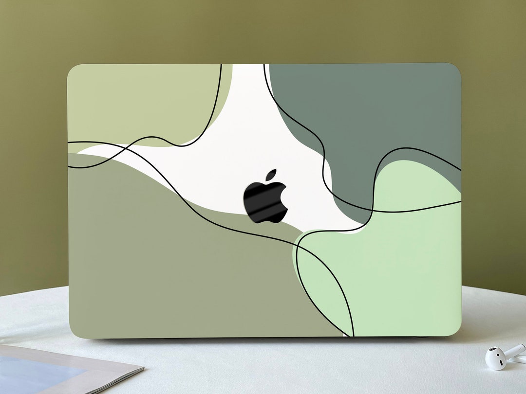 Lines Patch Army Green Personalized MacBook Pro 14 Case M1 - Etsy