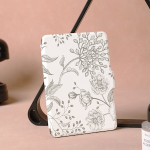 Light Sketch Peony Personalization Kindle Paperwhite Case, All-new ...