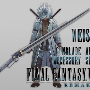 Final Fantasy 7 Weiss' Gunblade and Accessories Files for 3D PRINTING ...