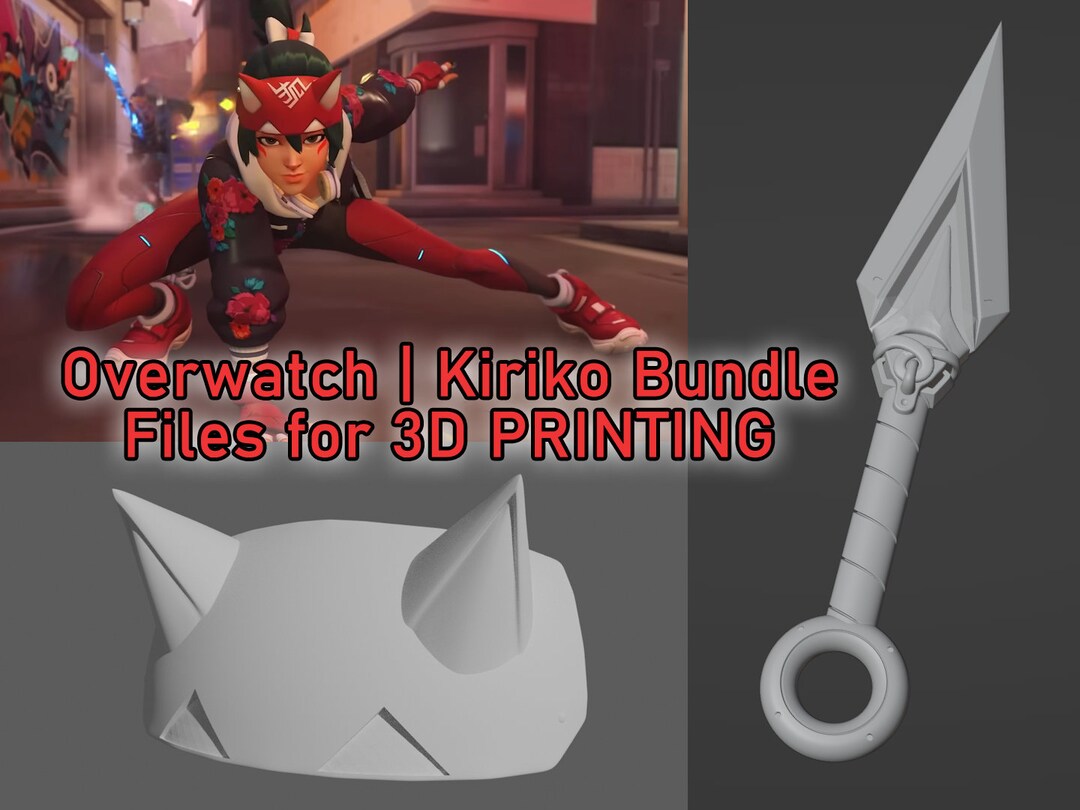 Overwatch Kiriko Bundle Kunai and Kitsune Mask Files for 3D PRINTING - Etsy