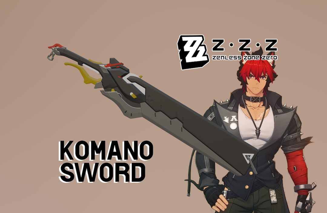 Zenless Zone Zero | Komano Manato's Sword - Files for 3D PRINTING - Etsy