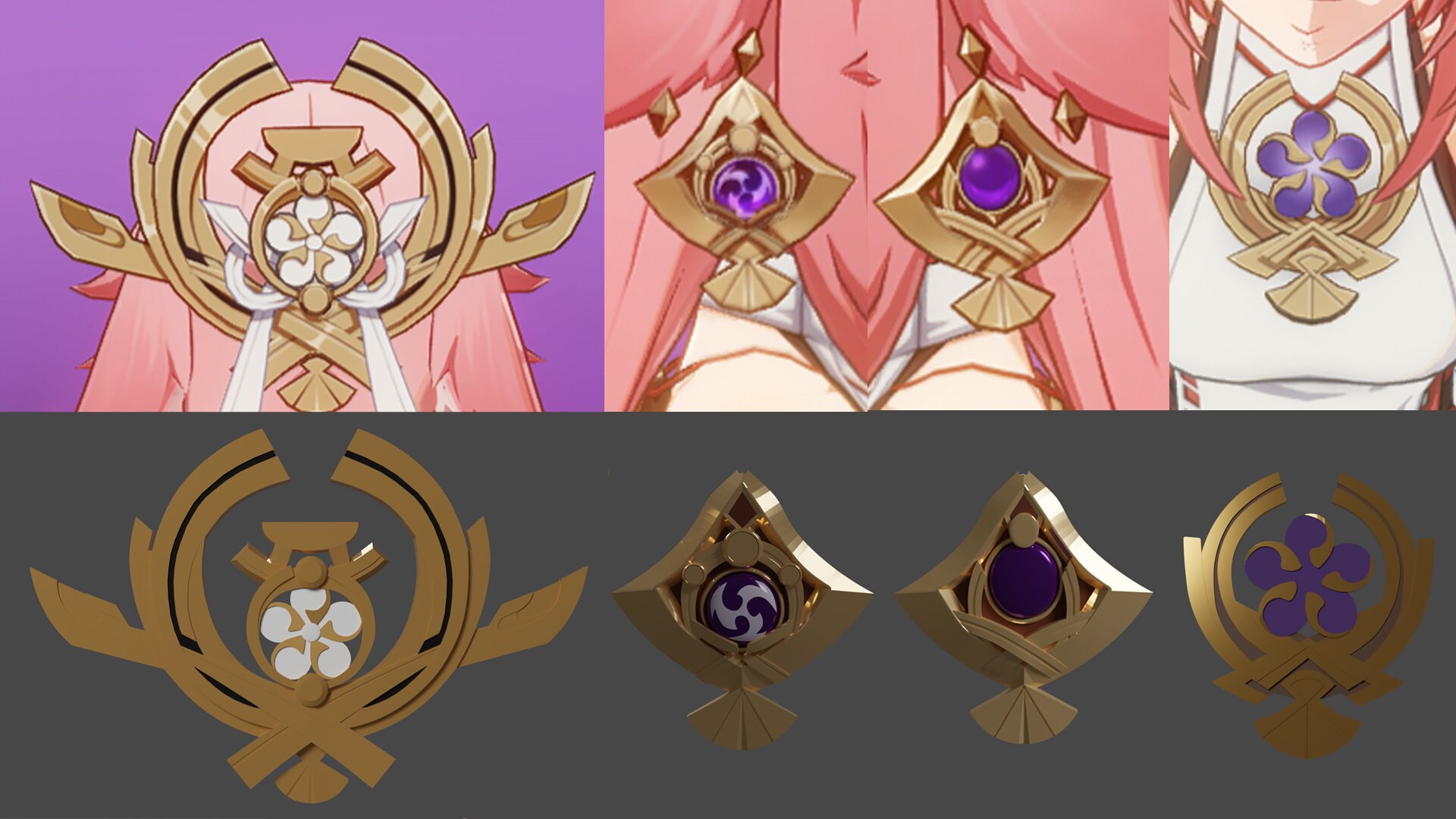 Genshin Impact | Yae Miko - Accessory Set - Files for 3D PRINTING - Etsy