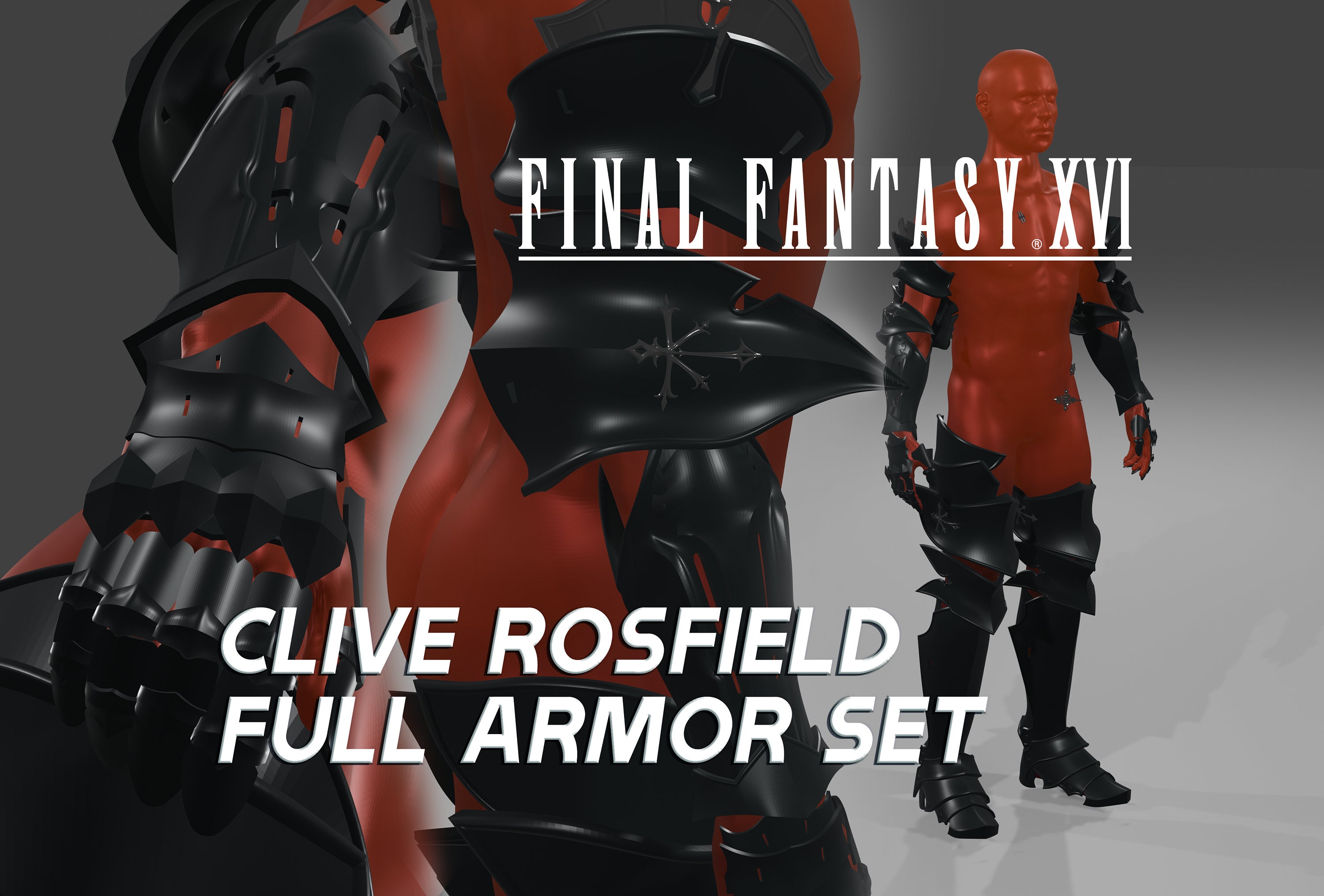 Final Fantasy XVI | Clive Rosfield's Full Armor Set - Files for 3D ...