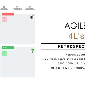 4ls Retrospective Board Template for Miro, Mural (digital Whiteboard ...