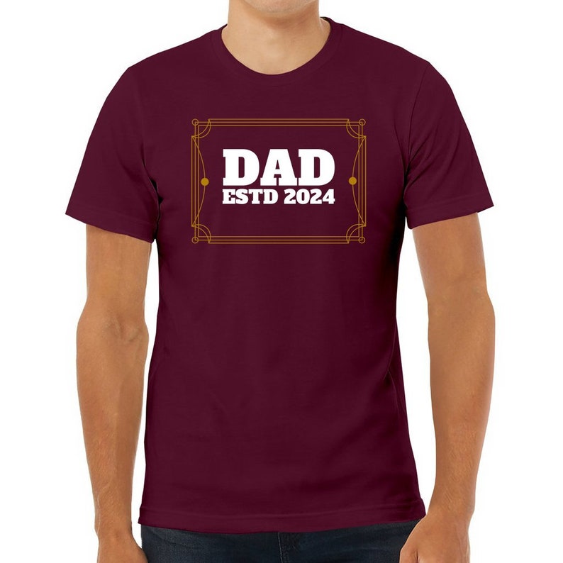 Dad Estd 2024 Unisex Jersey Tee Timeless Style for Modern Dads, Dad Est ...