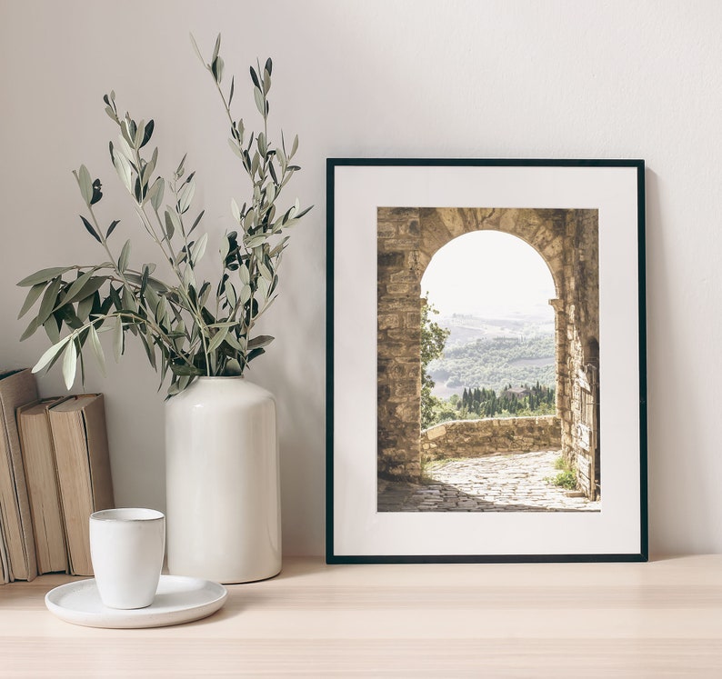 Tuscany Wall Art, Tuscan Village Print, Italy Countryside Decor, Rustic ...